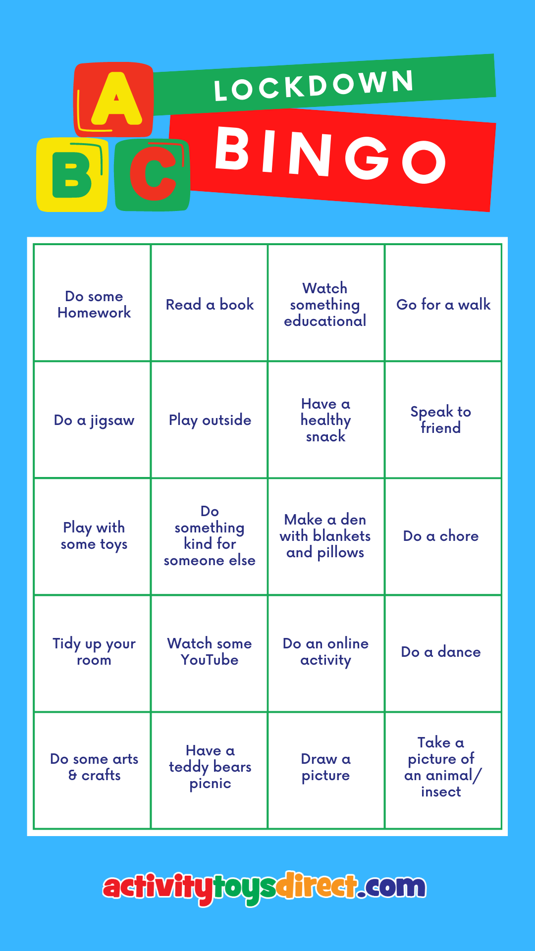 Lively In Lockdown - Activity Toys Direct